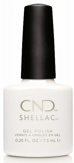 CND Shellac Studio White לק ג'ל היפואלרגני בצבע לבן חלבי חצי שקוף | CND ...