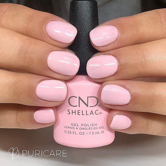 Shellac Candied לק ג'ל היפואלרגני בצבע ורוד פסטלי אטום | CND | לקים וג ...