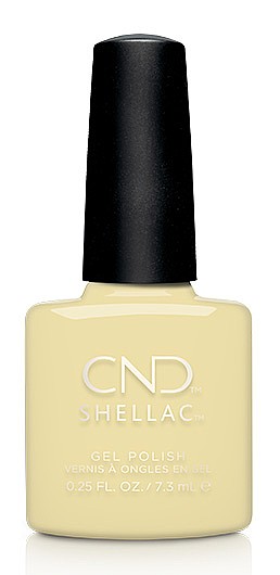 CND Shellac Smile Maker לק ג'ל היפואלרגני בצבע צהוב פסטלי בהיר אטום ...