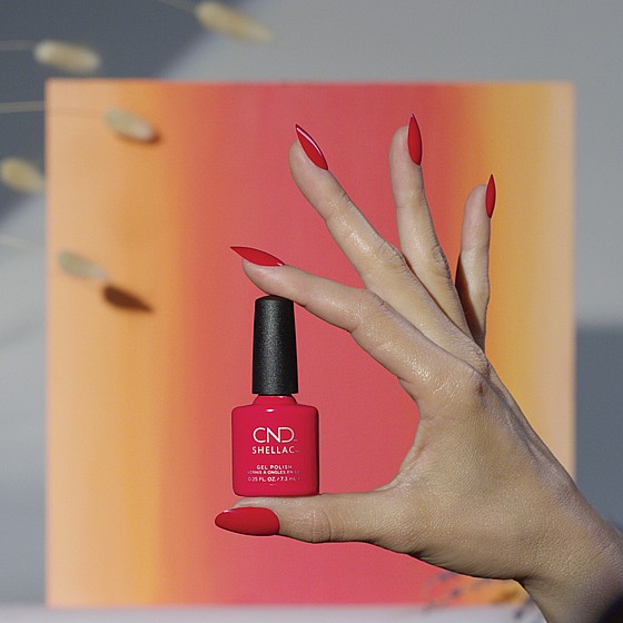 CND Shellac Element לק ג'ל היפואלרגני בצבע אדום קר אטום | CND | לקים וג ...