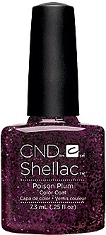 Shellac Poison Plum - לק ג`ל היפואלרגני בצבע סגול כהה מנצנץ חצי שקוף ...