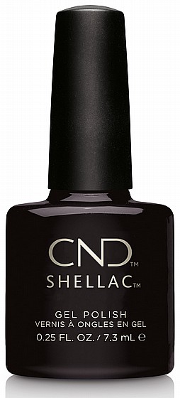 CND Shellac Black Pool - לק ג'ל היפואלרגני בצבע שחור פחם אטום | CND | לקים וג'לים | פיין קוסמטיקס