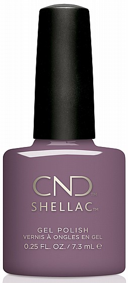CND Shellac Lilac Eclipse - לק ג'ל היפואלרגני בצבע סגול לילך כהה אטום ...