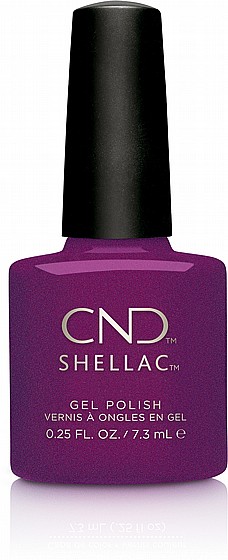 CND Shellac Tango Passion - לק ג'ל היפואלרגני בצבע סגול מטאלי אטום ...