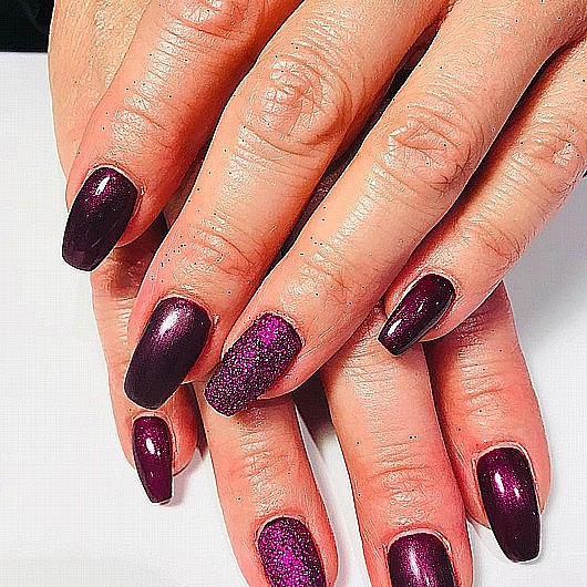 CND Shellac Tango Passion - לק ג'ל היפואלרגני בצבע סגול מטאלי אטום ...