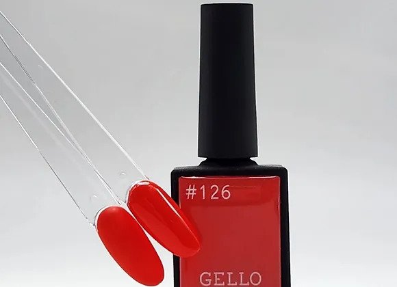 לק ג'ל ג'לו צבע אדום לוהט בהיר GELLO #126 | צבעים - Gello | לקים וג'לים | פיין קוסמטיקס